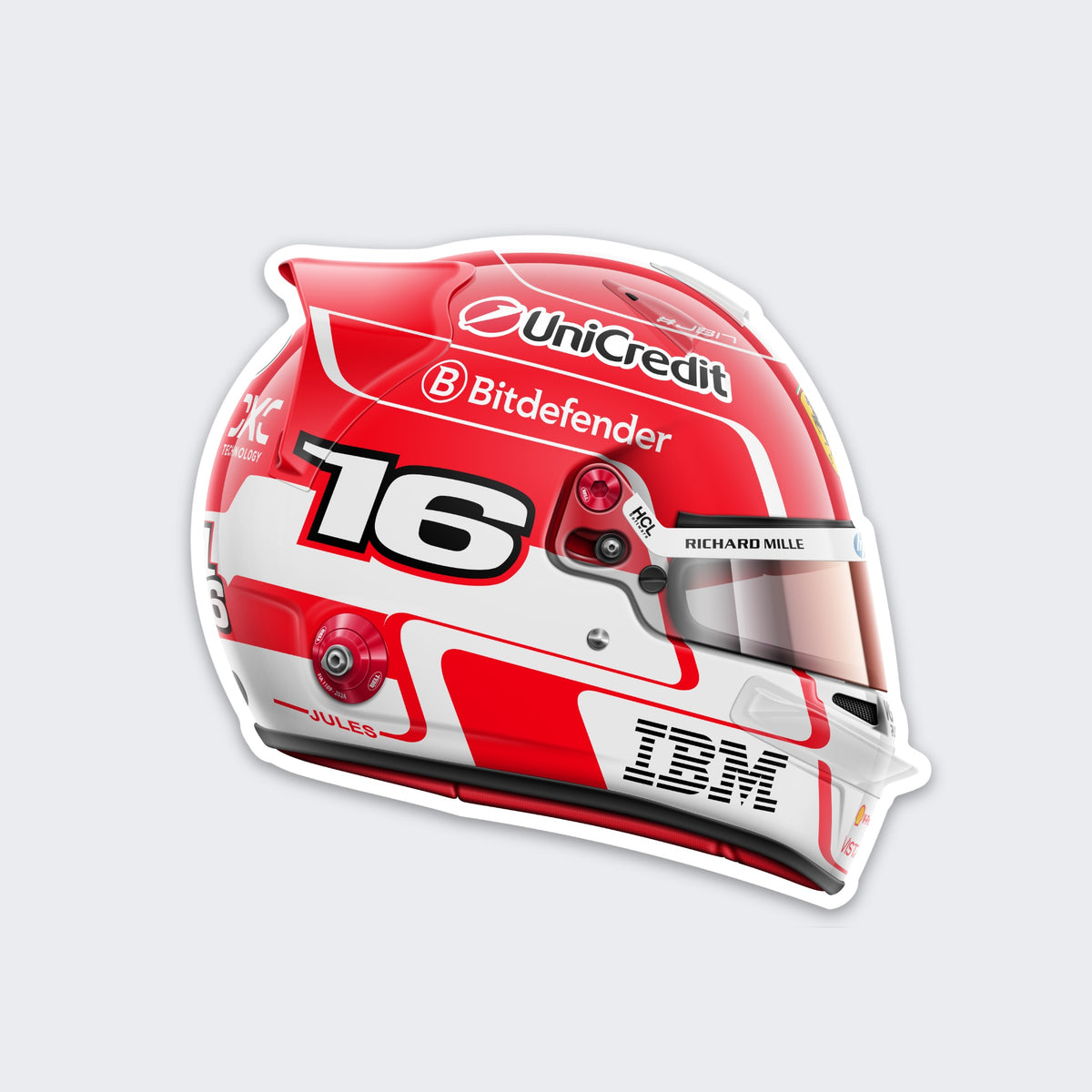 Charles Leclerc - Formula 1 - 2025 Helmet Sticker